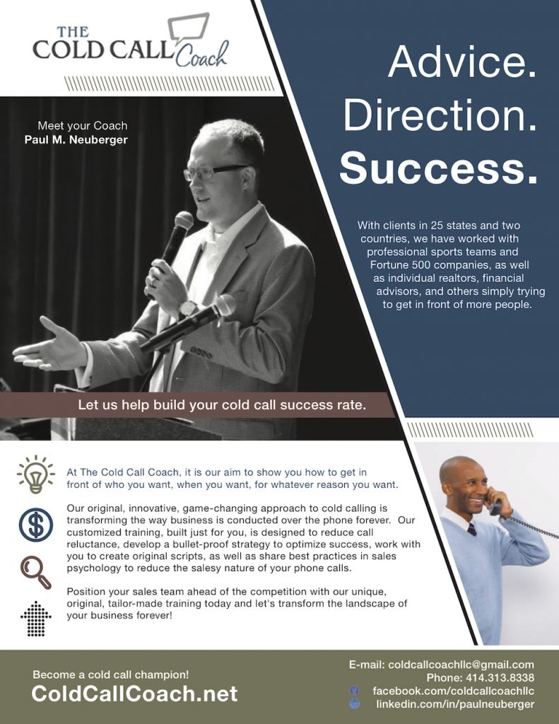 Printable Brochure - Cold Call Coach